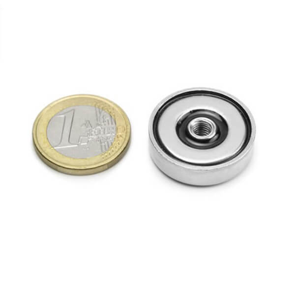 25mm Pot Magnets With Threaded Hole: strongmagnetics